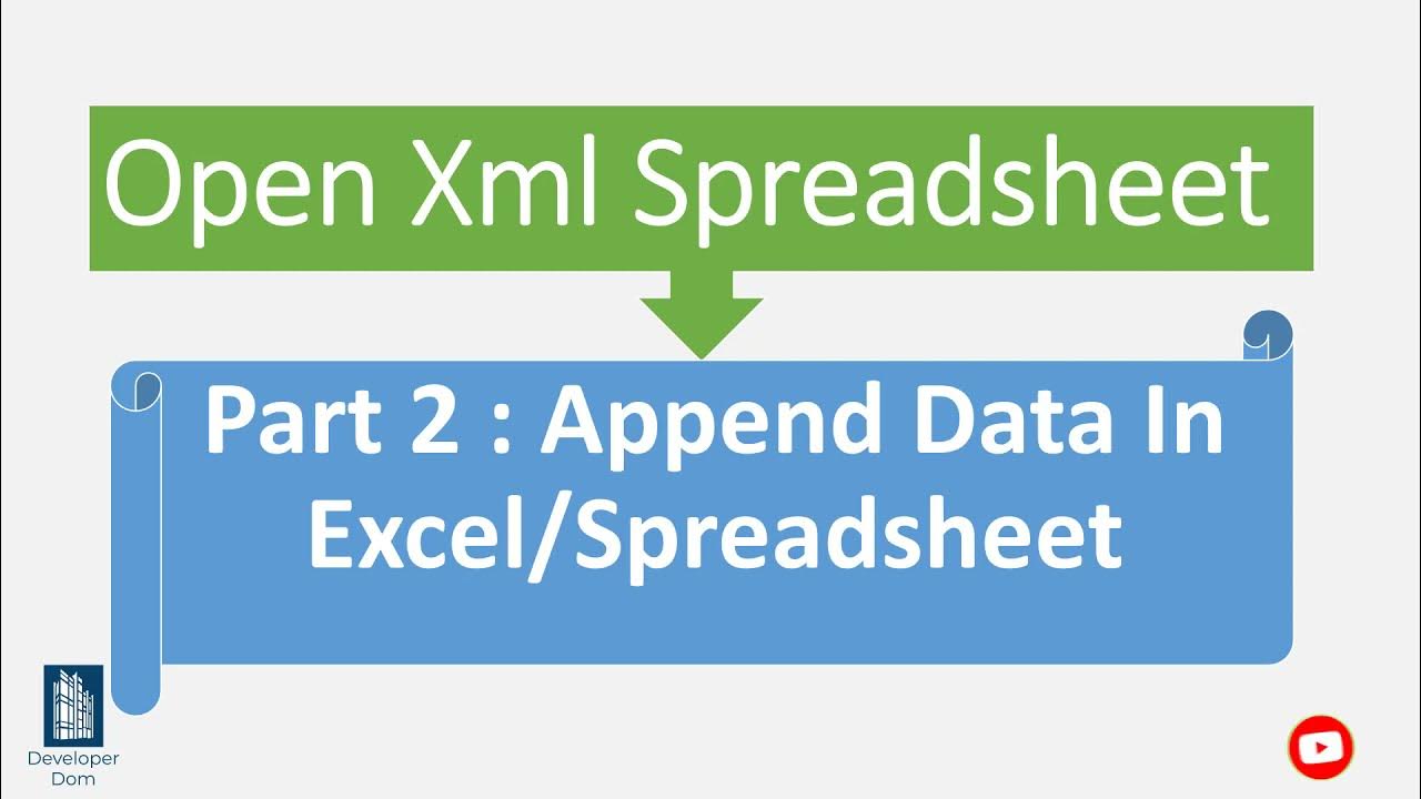 OpenXml SpreadSheet : Part 2 - Append Data In Excel/Spreadsheet in C# - YouTube
