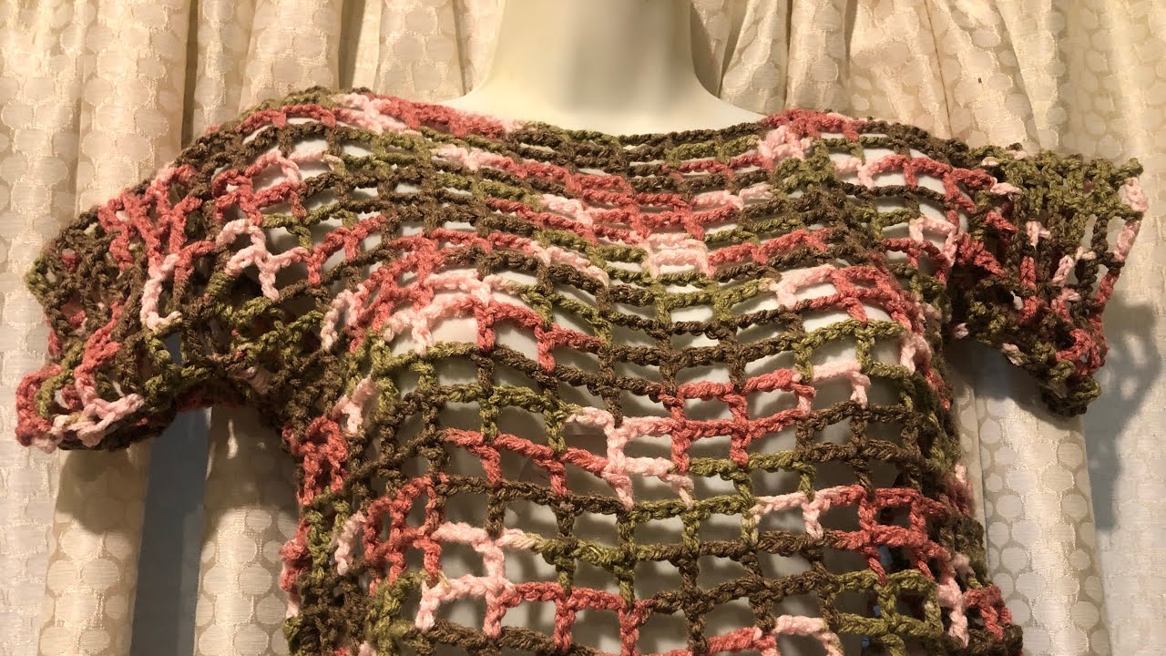 Crochet mesh top tutorial for beginners - YouTube