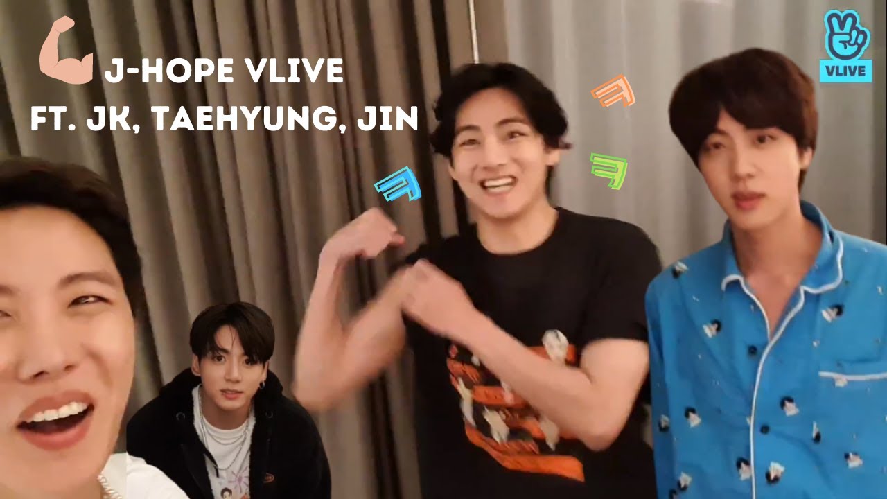 [ENG SUB] hope u enjoy😝 | BTS J-HOPE LIVE VLIVE ft. JK, JIN, TAE ...
