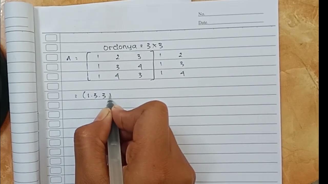Mencari determinan matriks - YouTube