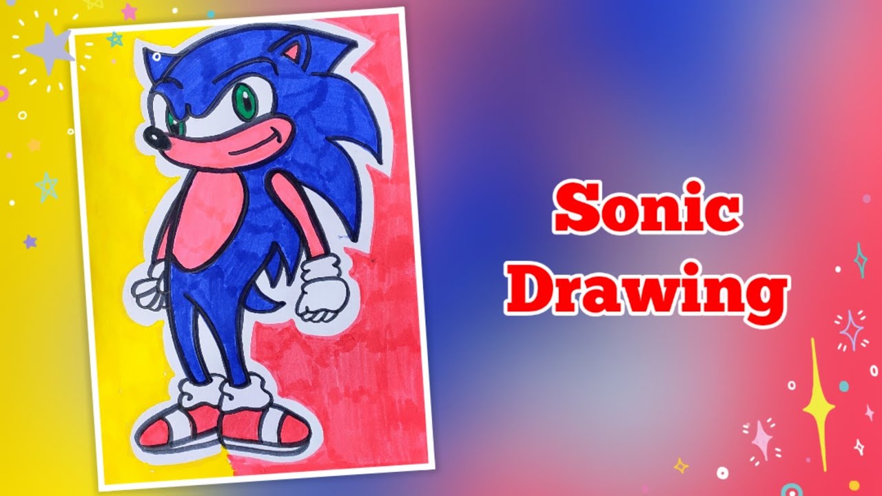 Sonic the Hedgehog Drawing @acharyacreativesbyaparna #cartoon # ...