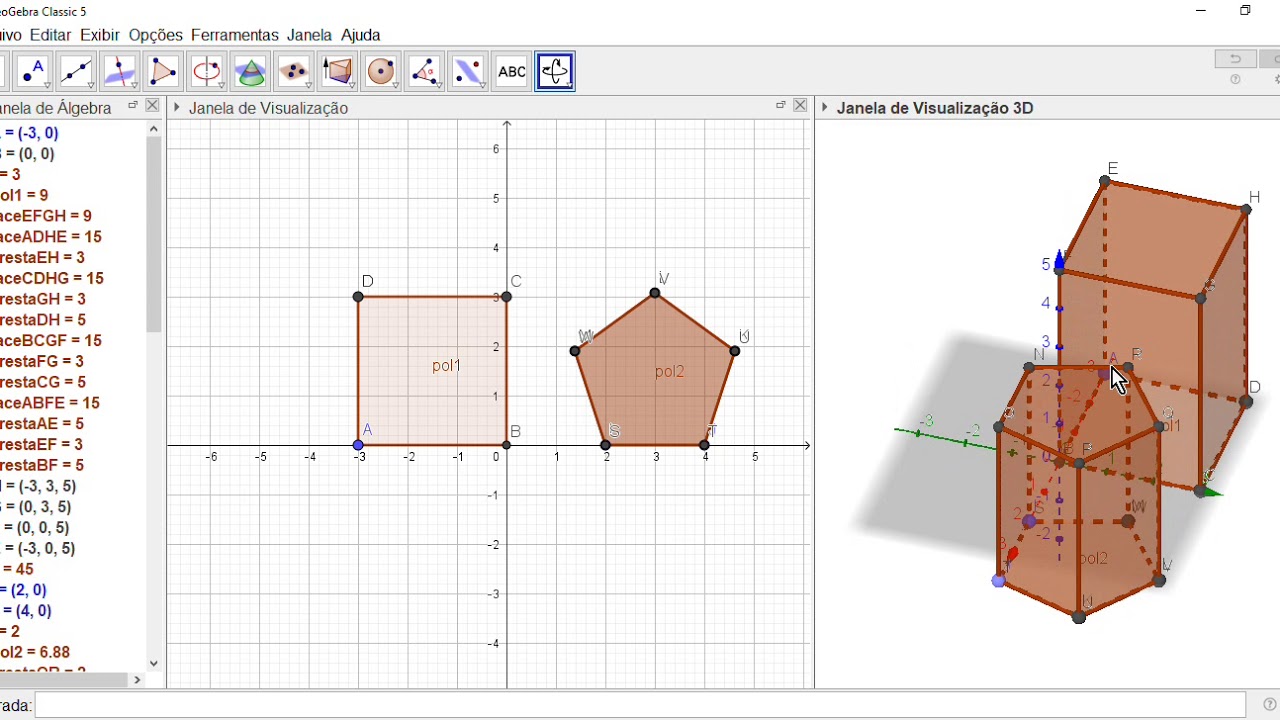 Representação gráfica de um Prisma no Programa Geogebra - Professor ...