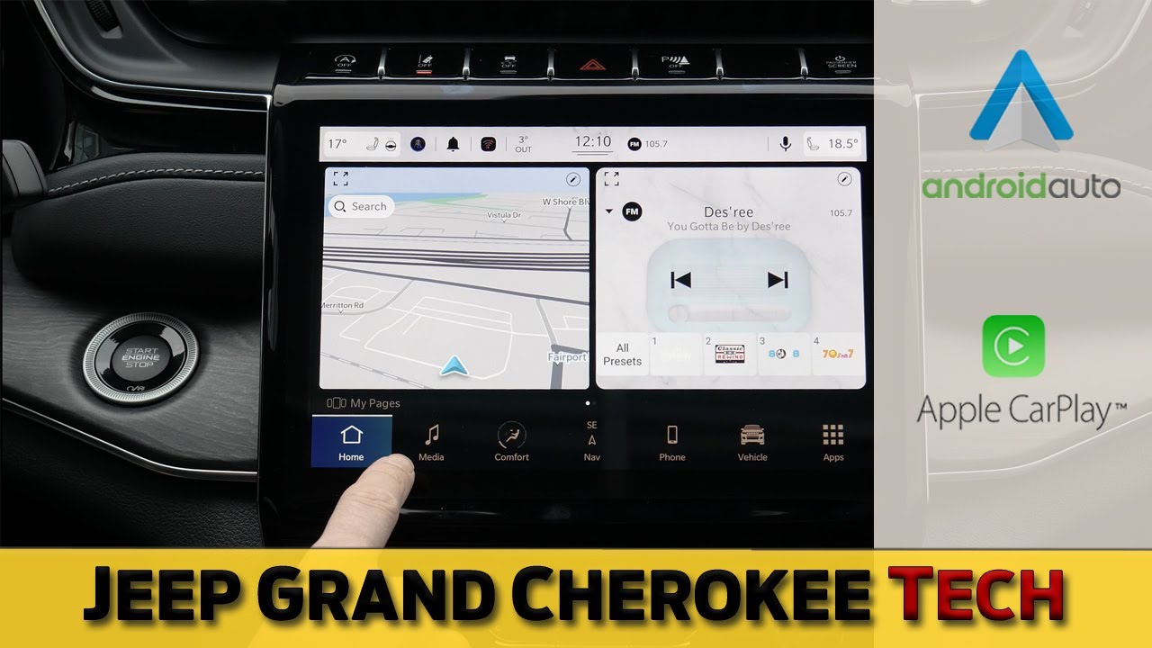 uConnect 5 in the 2022-2025 Jeep Grand Cherokee | CarPlay, Android Auto ...