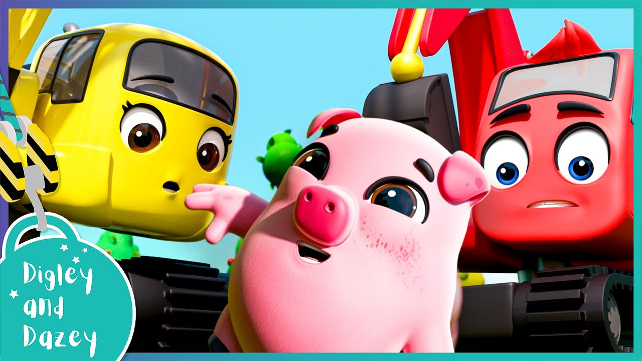 Minisode: Animal Time 🚧 🚜 | Digley and Dazey | Kids Construction Truck ...