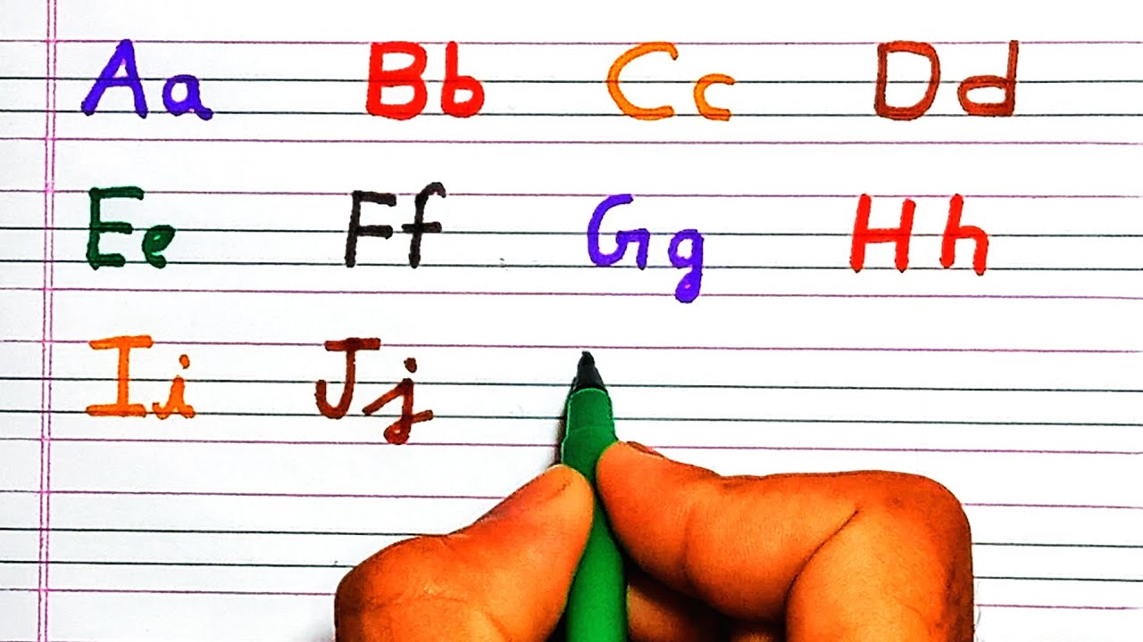 ABC Alphabet Learning - Write Capital And Small Letter ABCD For Kids ...