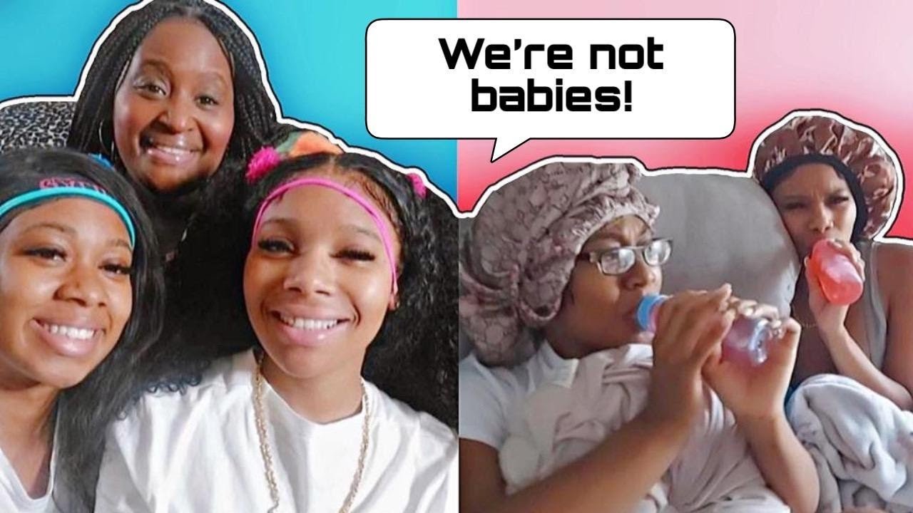 Treating my kids like babies to get their reaction! - YouTube