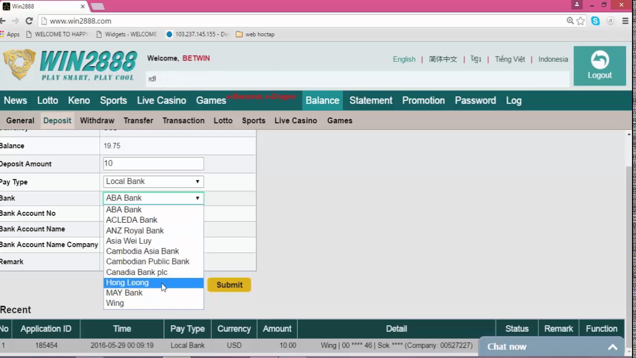 deposit win2888 new -2017 - YouTube