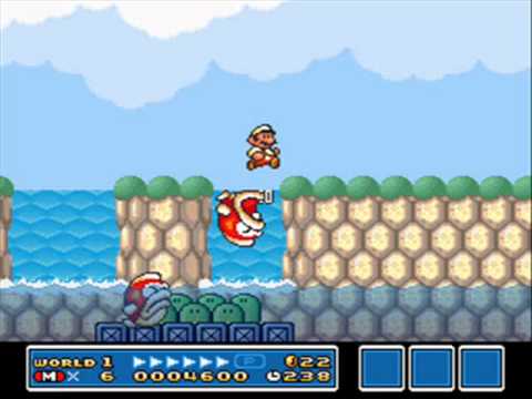 SMB3 for Super Mario All-Stars Custom Level #138 - Boss Bass Bay - YouTube