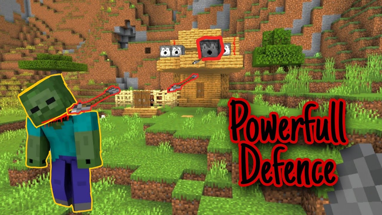 Powerfull Defence system | protect your village | in minecraft ...