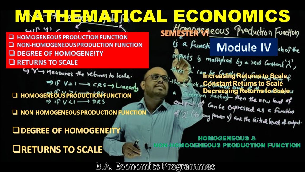 HOMOGENEOUS & NON-HOMOGENEOUS - DEGREE OF HOMOGENEITY & RETURNS TO ...