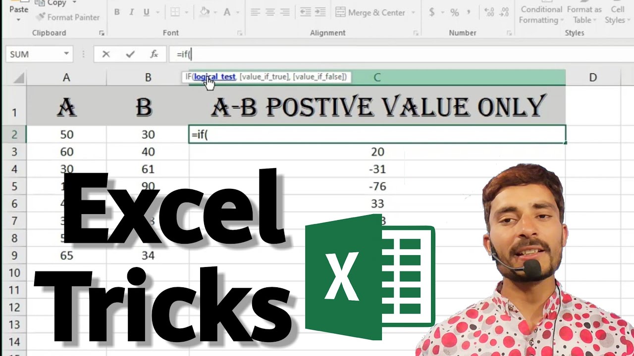 Excel Negative Value Remove Excel Tips Microsoft Excel Excel excel-negative-value-remove-excel-tips-microsoft-excel-excel