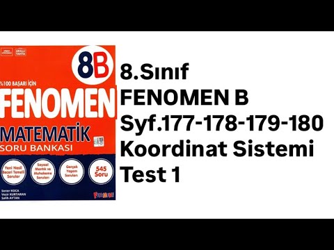 8.SINIF FENOMEN B S.177-178-179-180 KOORDİNAT SİSTEMİ TEST 1