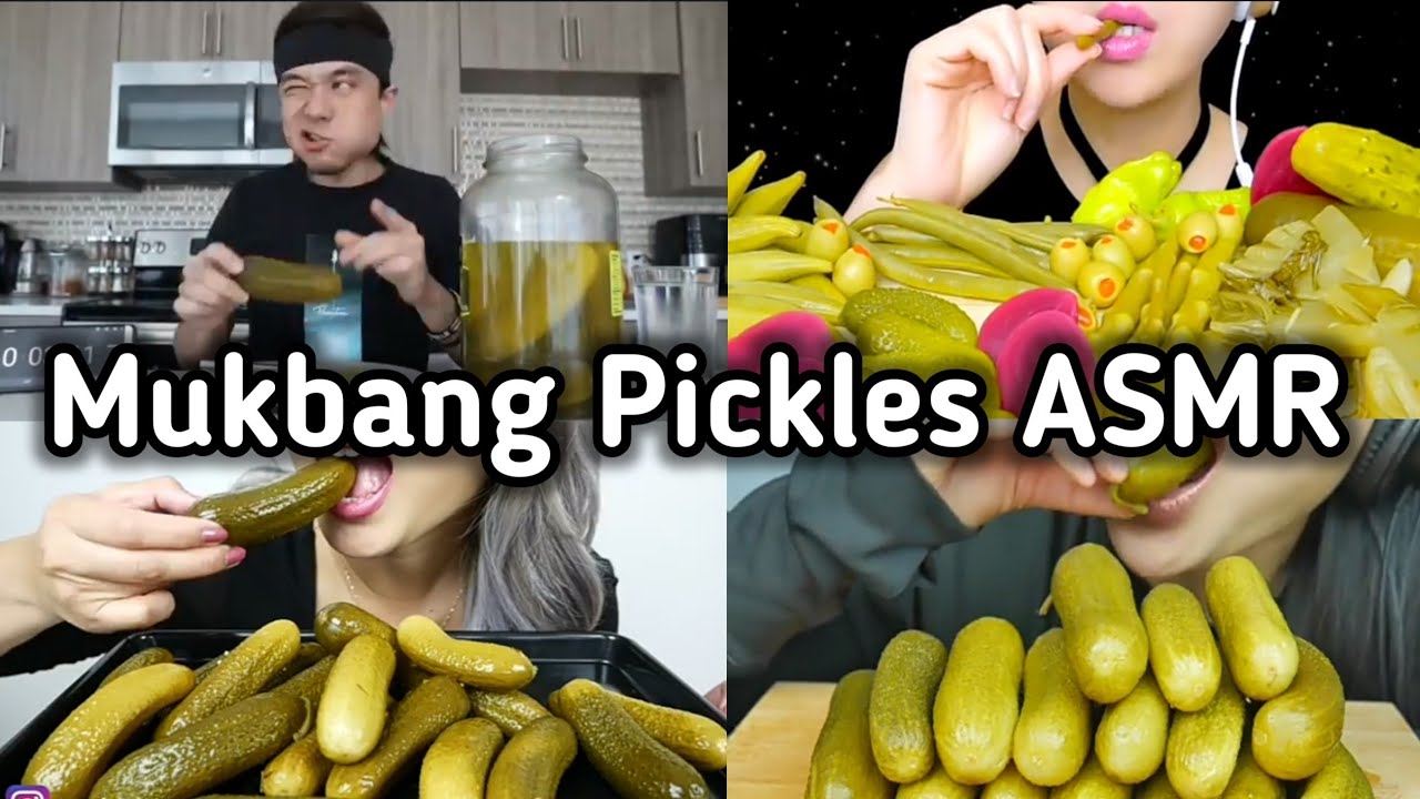 Mukbangers Pickles Eating Asmr Compilation | Spicy Pickles Asmr ...