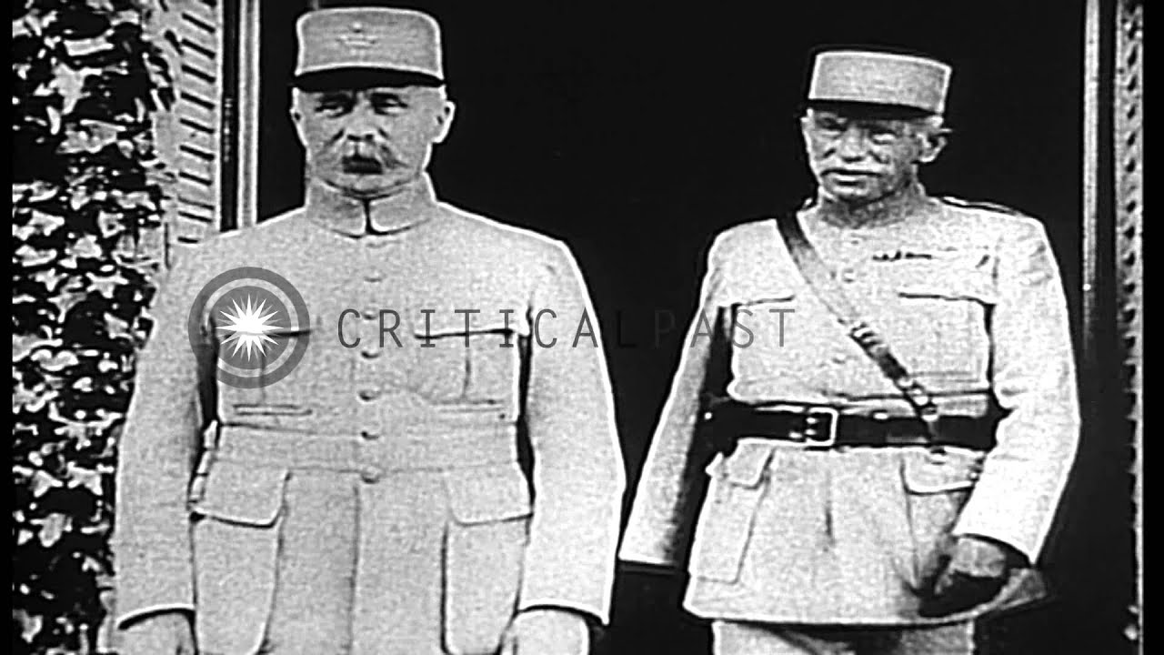 Human Liberty Bell; WWI leaders British General Haig, French General ...