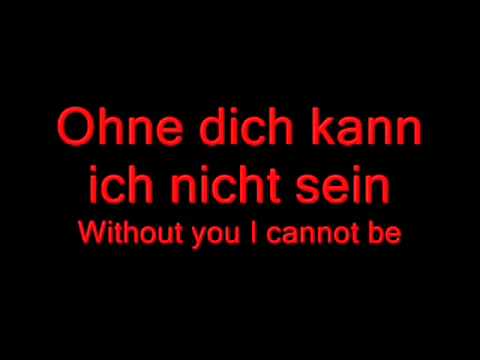 Rammstein- Ohne Dich Translated Lyrics on screen - YouTube