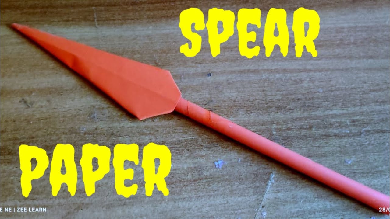 How to make a paper spear, very easy - YouTube