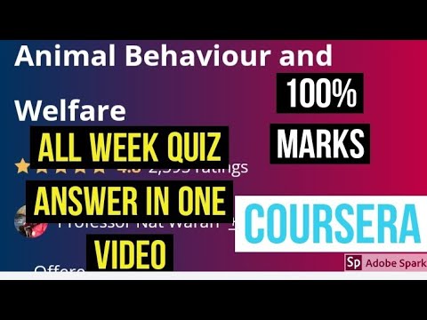Animal behaviour and welfare all week quiz answer | 2020: Animal ...