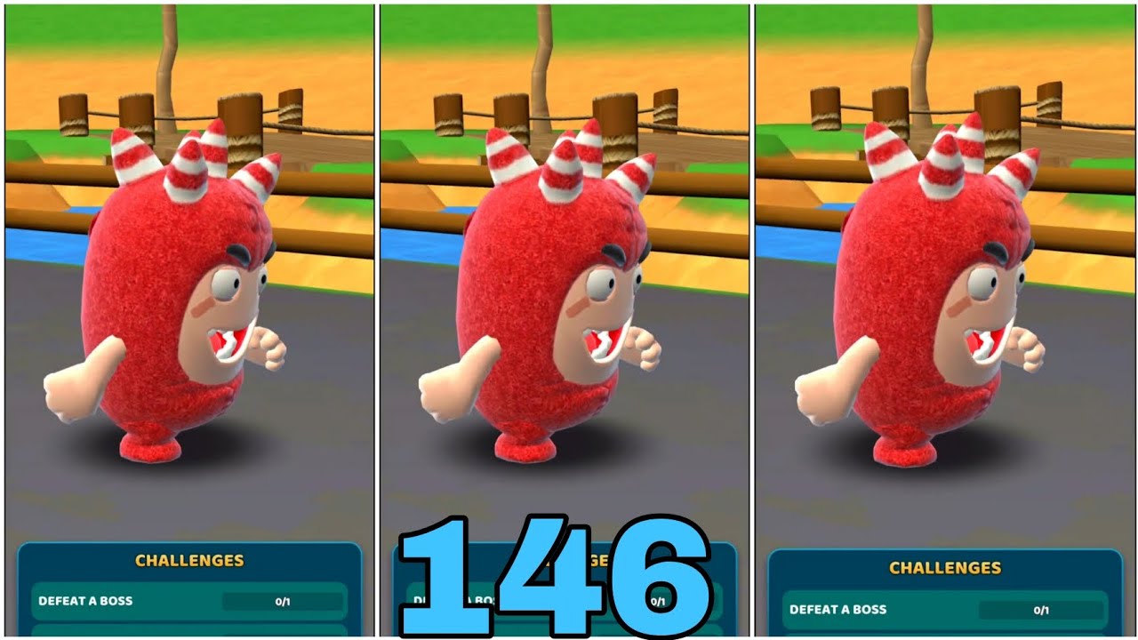 Race run all red oddbods. Who will win? #146 - YouTube