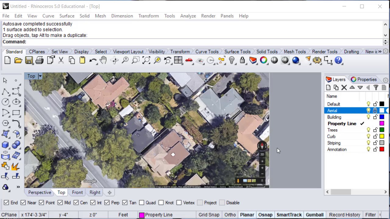 Rhino WINDOWS: Tracing an Aerial (Tutorial 1 of 3) - YouTube