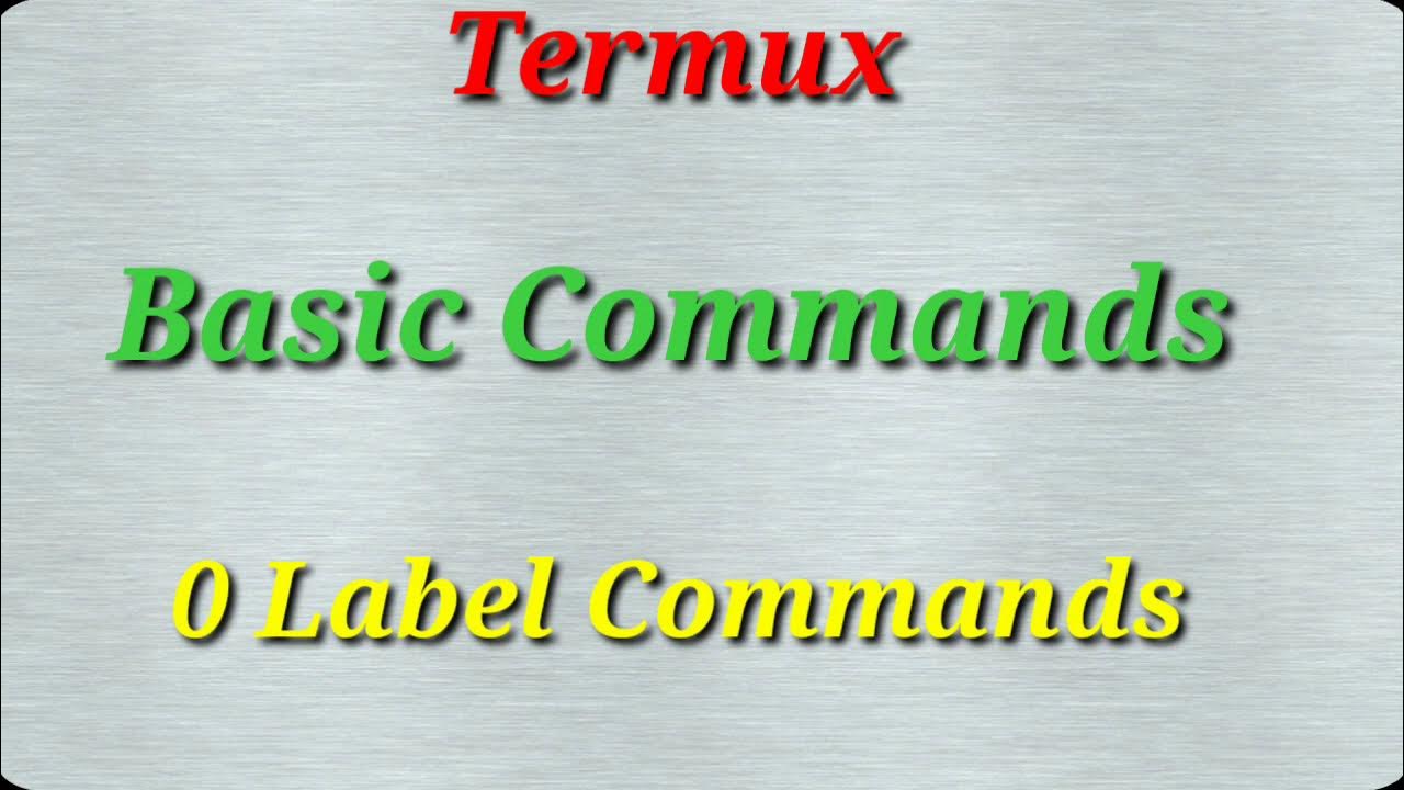 Termux Basic Command || Termux basic label commands || termux very useful command - YouTube