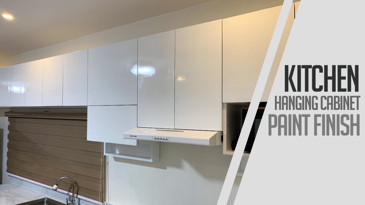 Kitchen Hanging Cabinet Build | Paint Finish | Duco - YouTube
