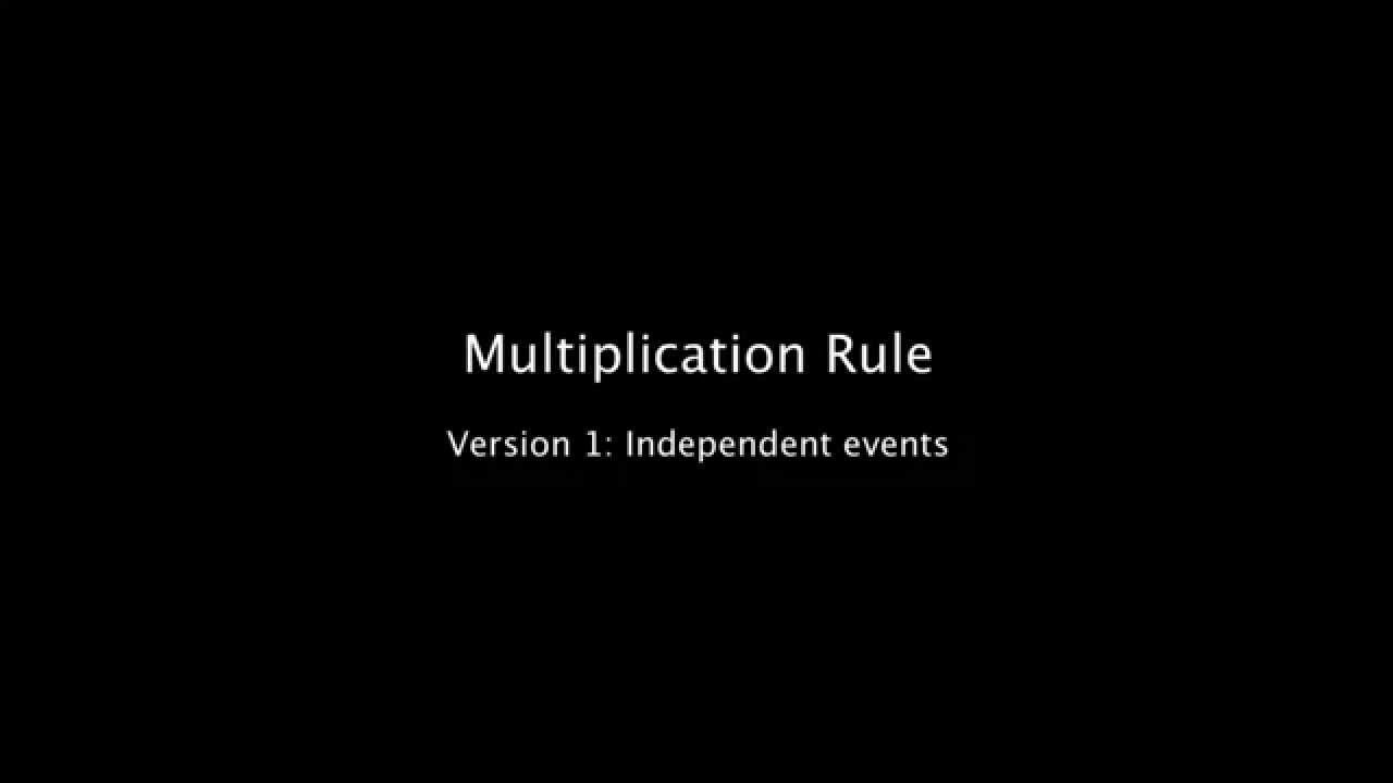Multiplication Rule (for independent events) - YouTube