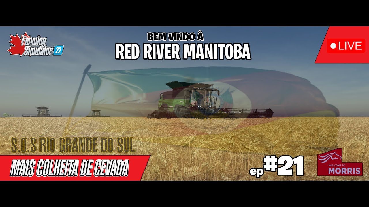 FS 22 | MAPA RED RIVER MANITOBA 20X | MAIS COLHEITA DE CEVADA ...