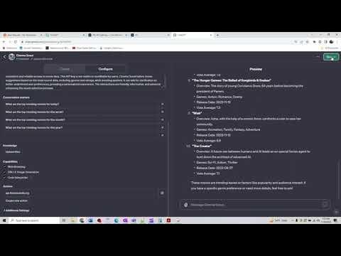 How to Extend GPT with Custom Actions with Auth - Basic( part 1 ) Cinema Scout GPT Demo - YouTube