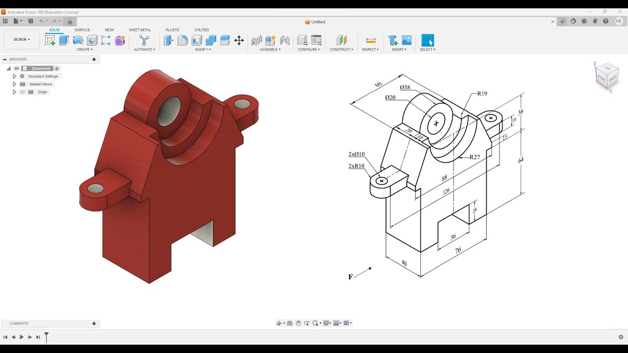 Fusion360 Part Modeling Tutorial 147 Design 3dmodeling Modelingtutorial Engineering