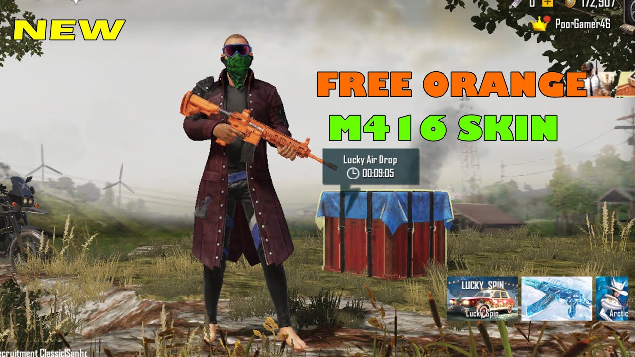 Pubg Mobile New Orange Skin / New Free M416 Orange Skin - YouTube