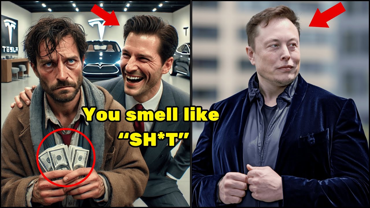 Tesla Dealer Laughs at Poor Man, Then Freezes When Elon Musk Appears ...