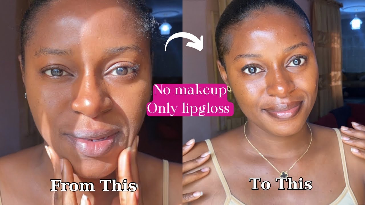 How to look beautiful without makeup(no make up, just lip gloss) - YouTube