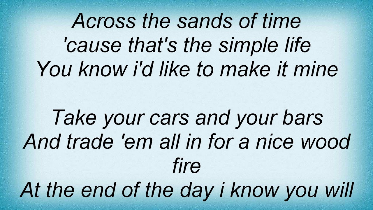 America - Simple Life Lyrics - YouTube