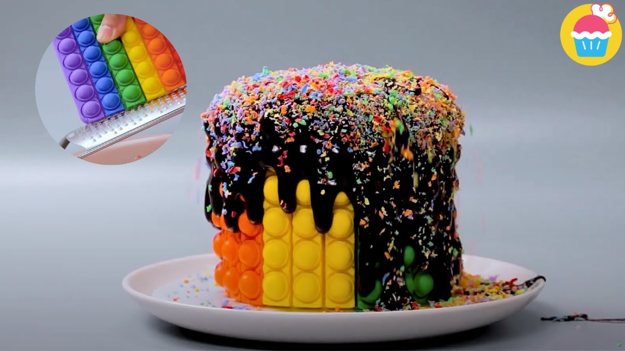 Pull Me Up Pop It Cake | Colourful Cake Ideas | Oddly Satisfying Pull ...
