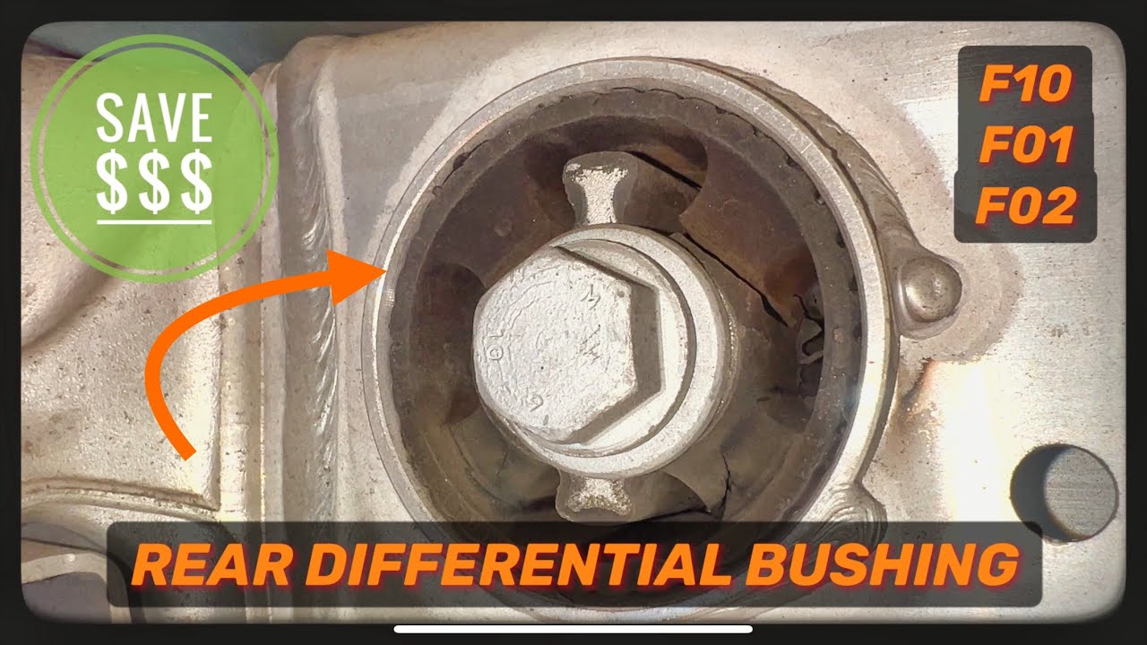 BMW How To Replace Rear Differential Bushing/ Guibo F10, F01, F02 2013 ...
