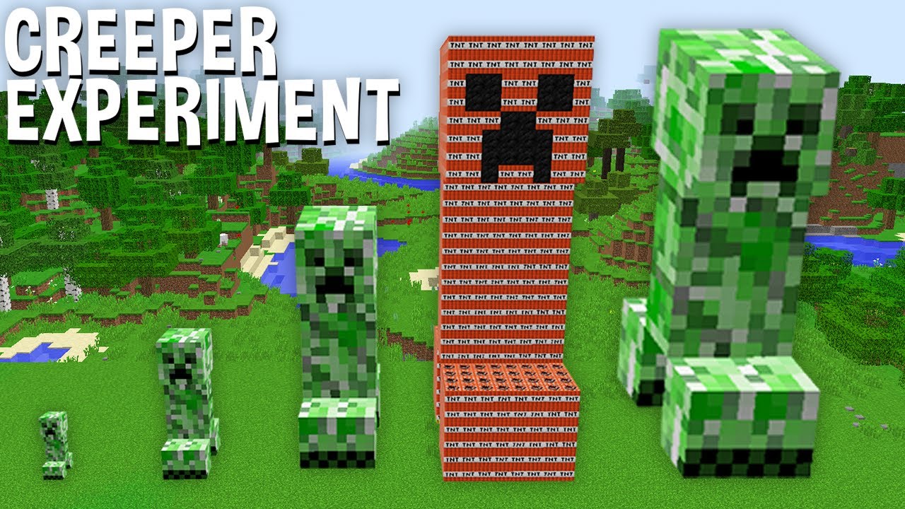 CREEPER Experiment in Minecraft ! TNT CREEPER ! - YouTube