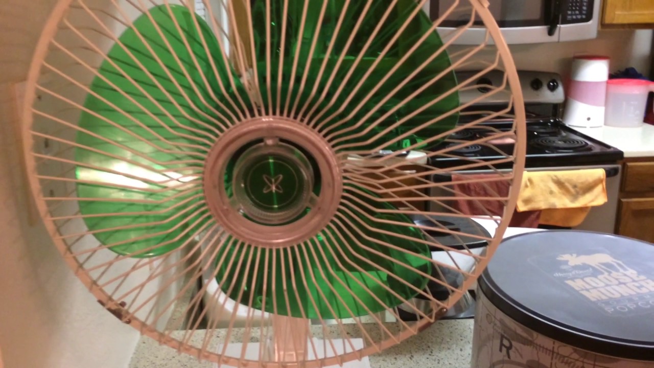1970's Green Sears Model 564.80171 12" Desk Fan, Made by Sanyo - YouTube