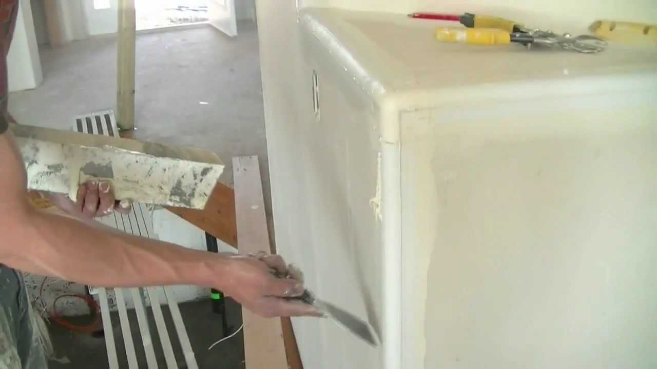 How To Drywall - Applying Beads To The 3 Way cap - YouTube