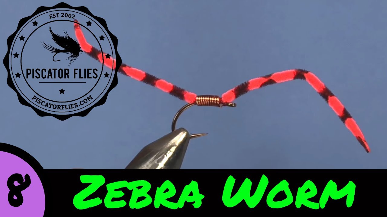 Zebra Worm - How to tie a San Juan Worm Variant fly pattern # ...