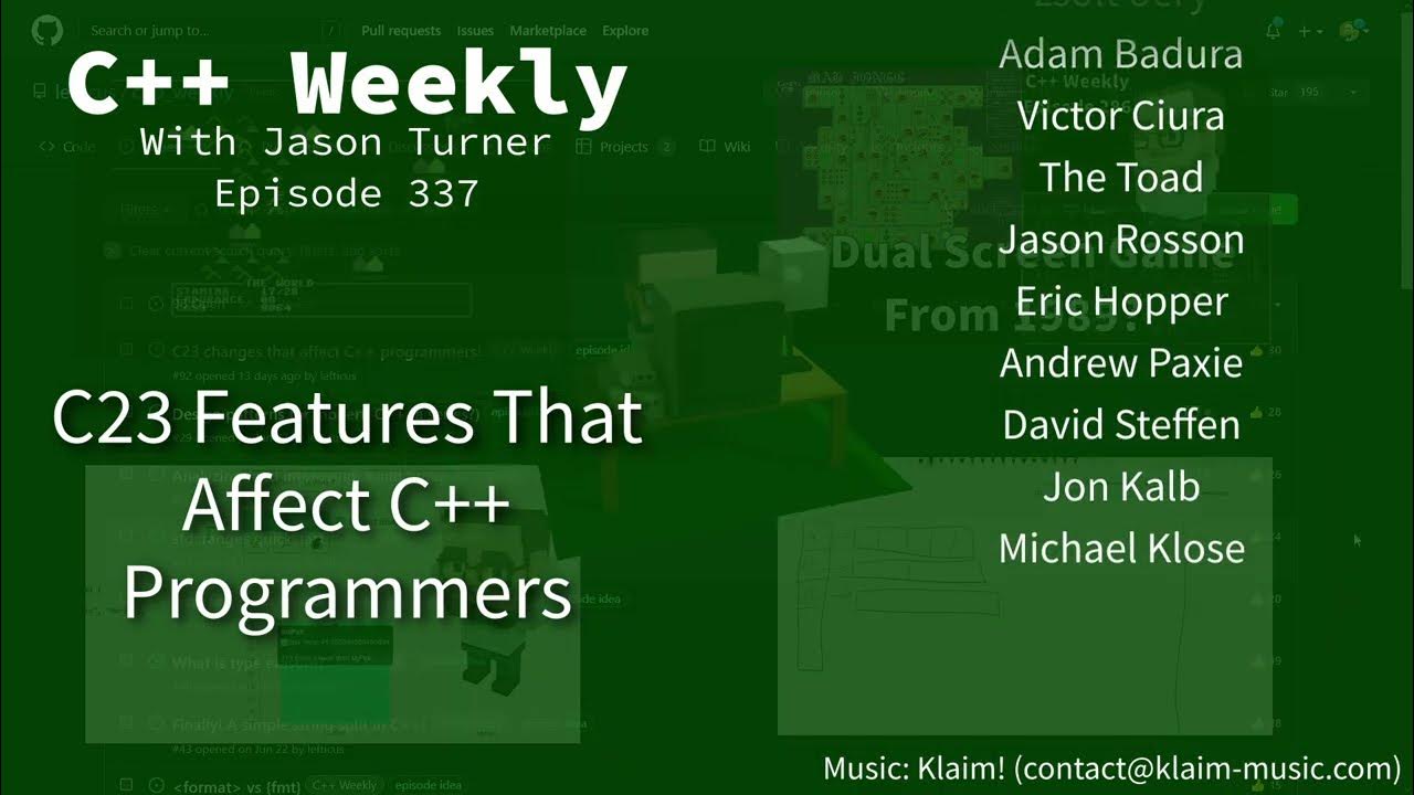 C++ Weekly - Ep 337 - C23 Features That Affect C++ Programmers - YouTube
