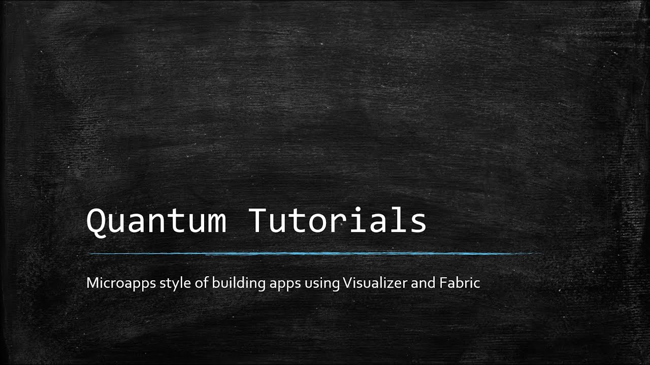 Quantum microapps style of building apps: Creating microapps and composite app in Visualizer ...