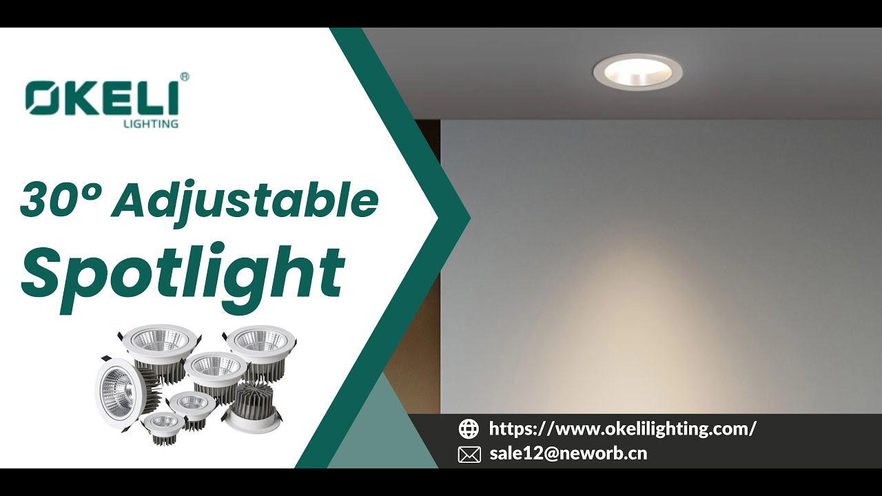 OKELI Lighting | 30° Adjustable Spotlight | Ideal Choice for Commercial ...