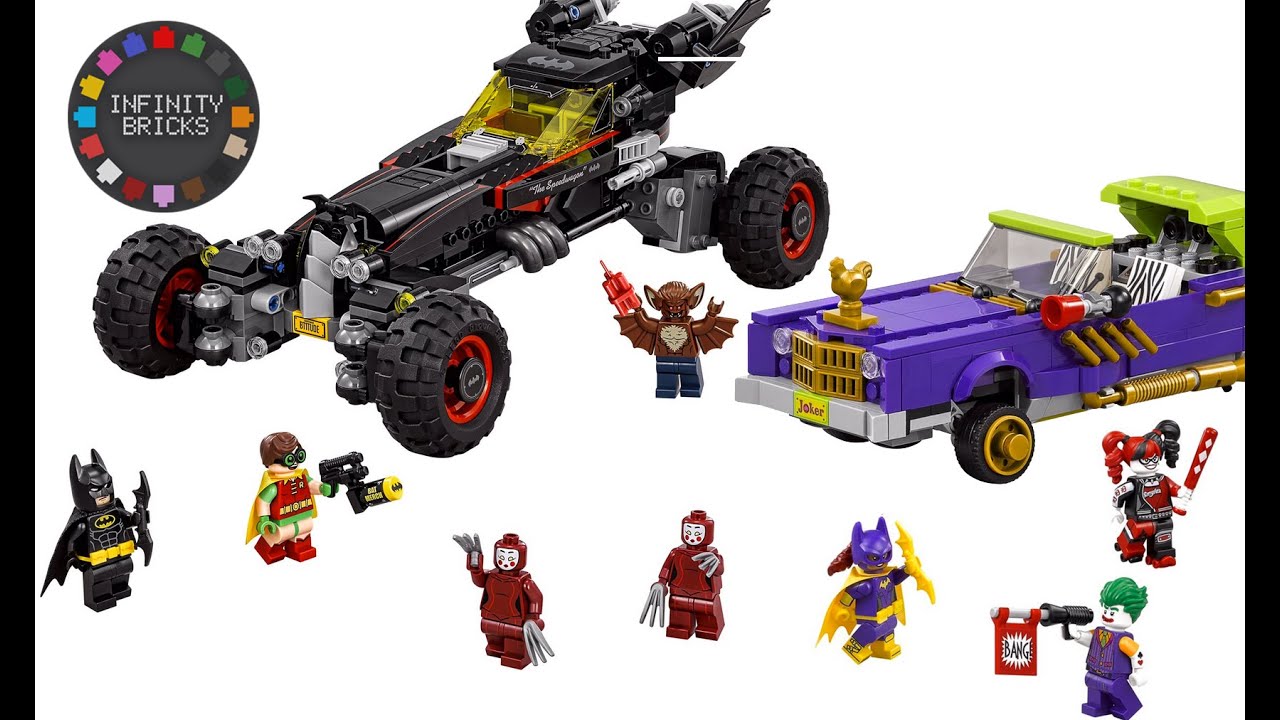 The Lego Batman Movie Batmobile (70905) & Joker's Notorious Lowrider ...