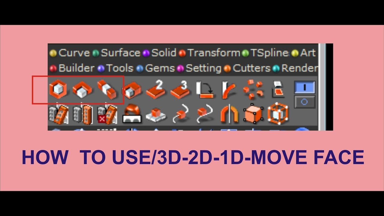 How to use 3d 2d 1d move face tools in matrix 8 Unity Institute - YouTube