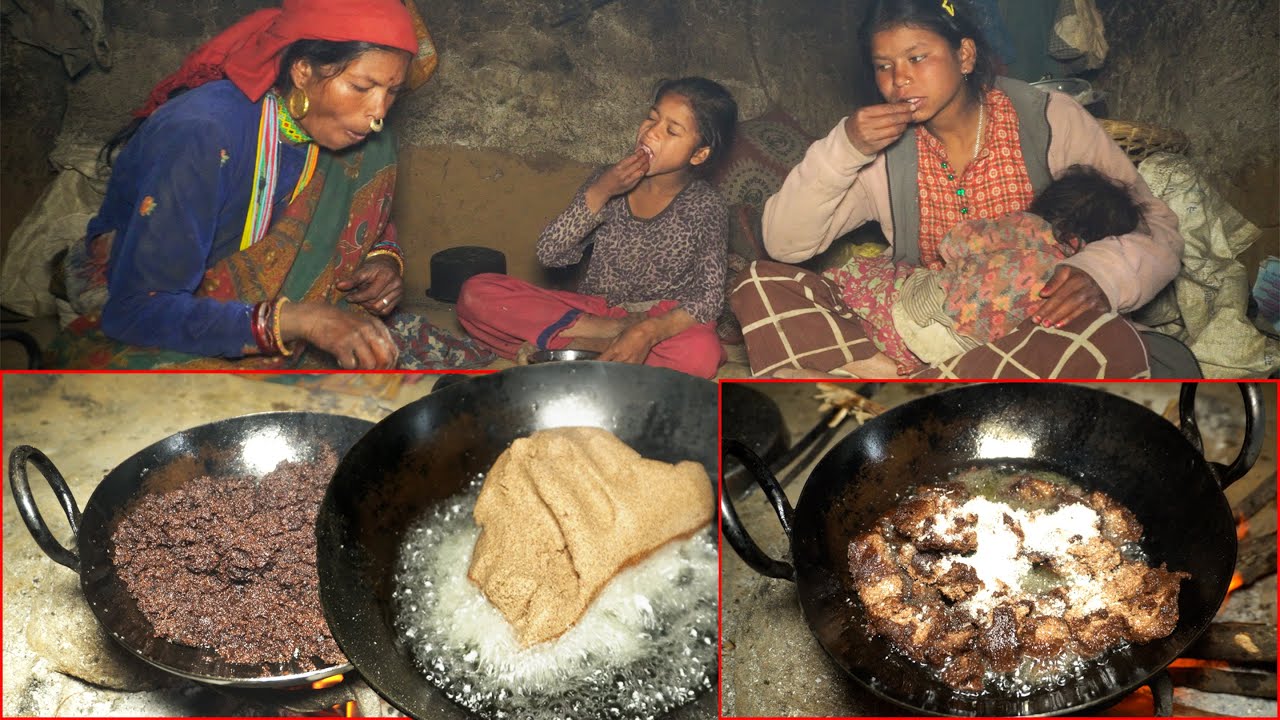 organic food in the village || local food cooking in local style ...