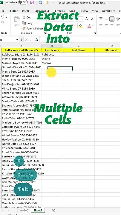 Split data into different columns in Microsoft Excel - YouTube