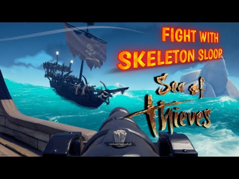 I Fight With Skeleton sloop For First Time || My First Video Of Sea Of ...