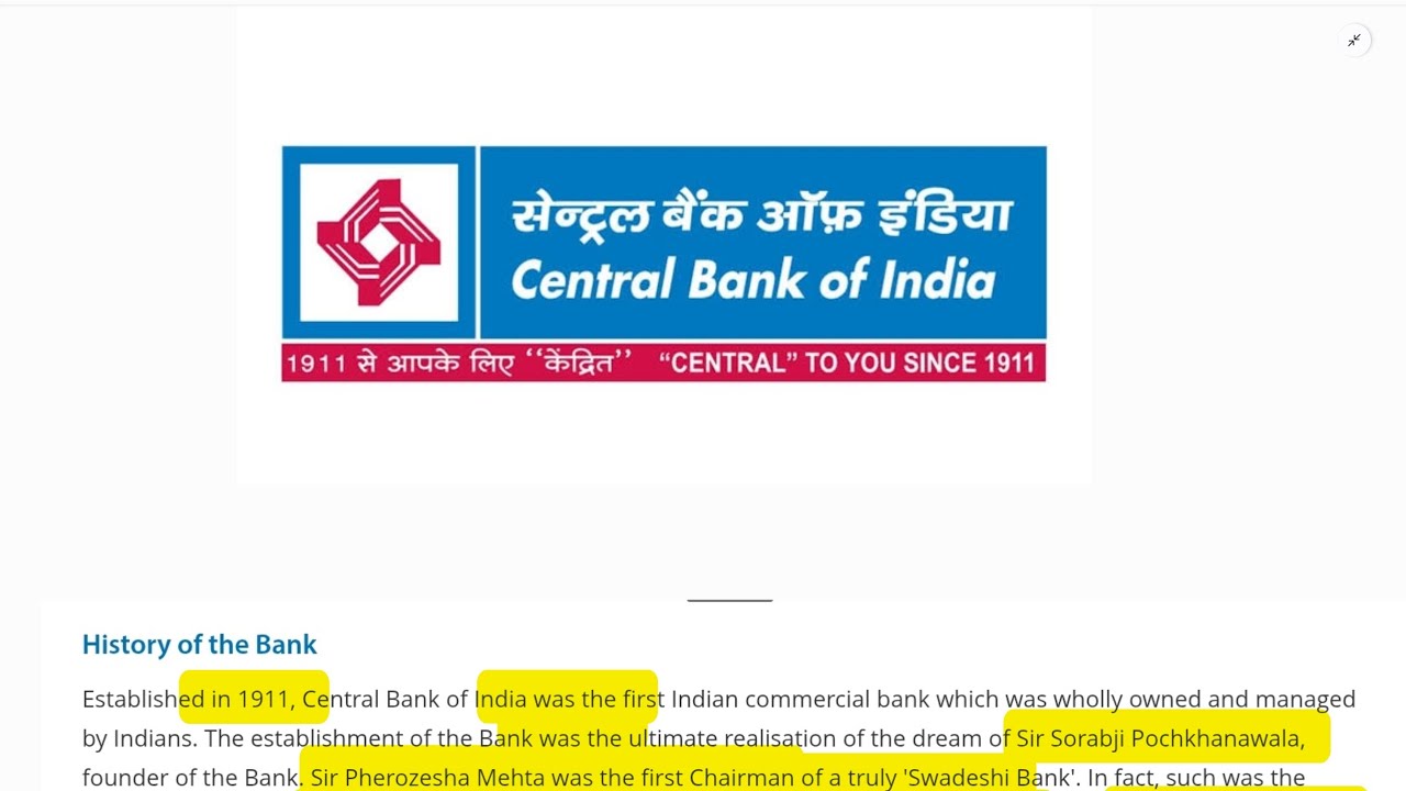 Complete Central Bank of India Information for CBI Credit Officer PGDBF ...