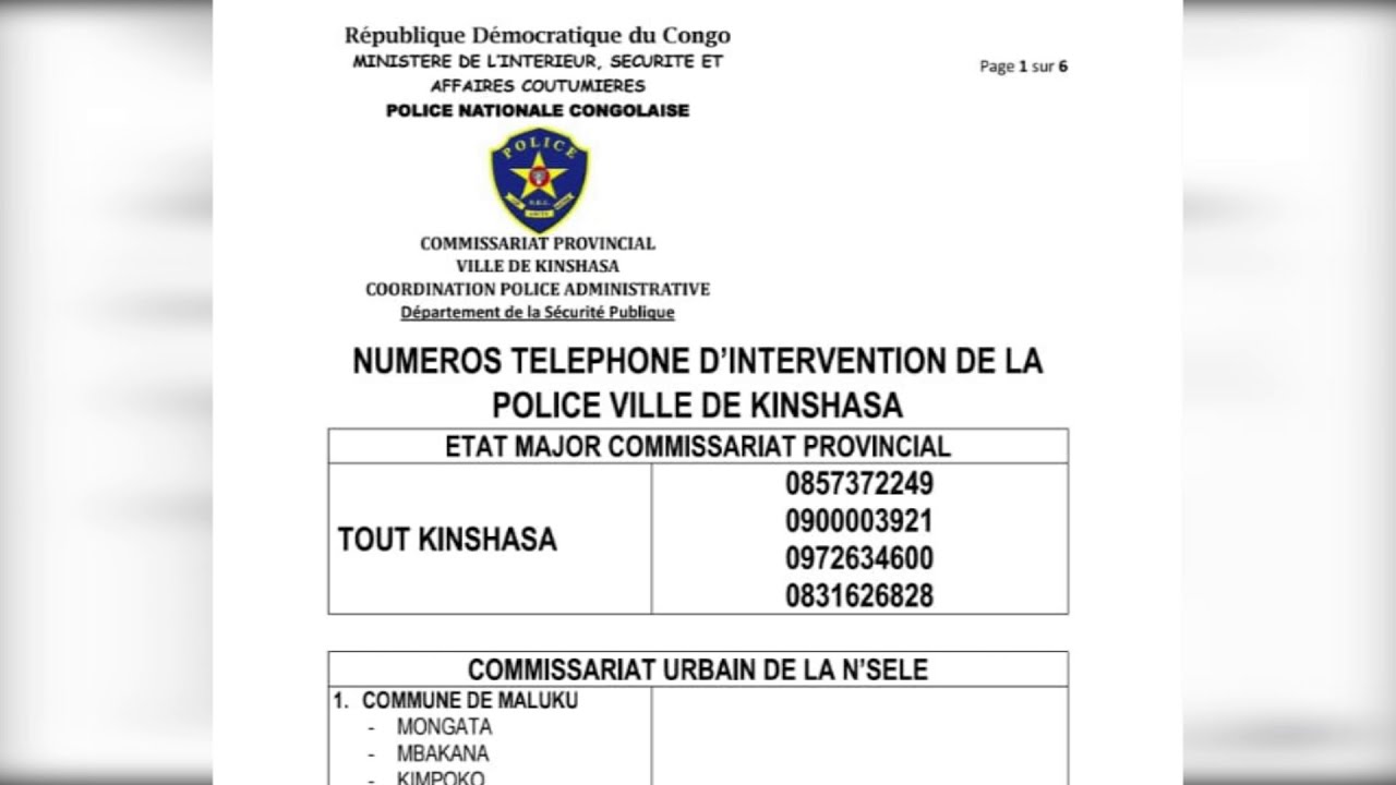 L'INSECURITE A KINSHASA : LE GRAND NOTABLE DE KINSHASA, J-M. MBOMA ...
