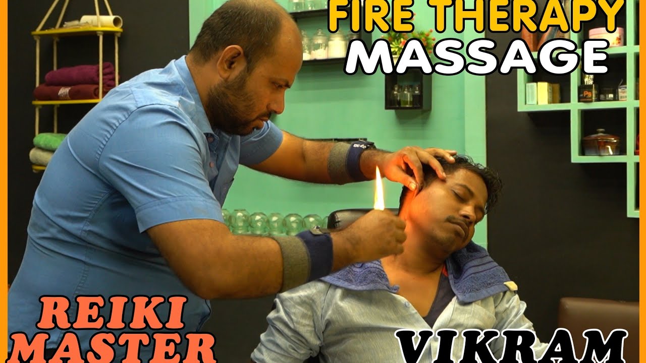 Fire Therapy Head Massage W. Neck and Knuckles Cracking💈#asmr - YouTube